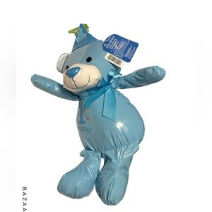 Other | 1st Birthday Blue Autograph Bear | Poshmark